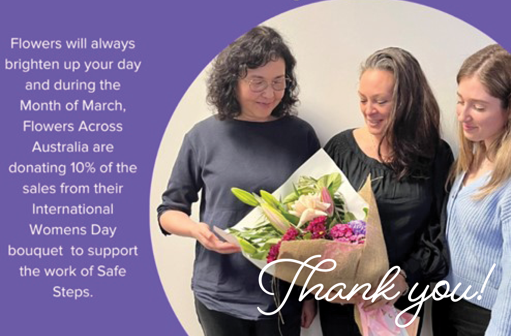 Safe Steps supported with Flowers | Media Release